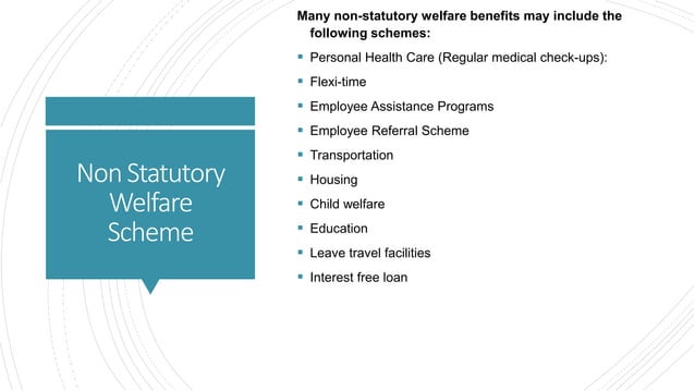 Employees Welfare | PPTX | Government Support and Welfare | Financial ...