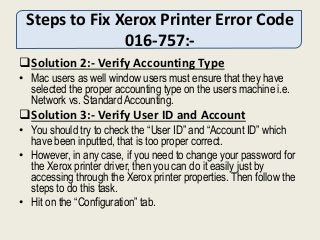 Xerox Printer Error Code 016-757