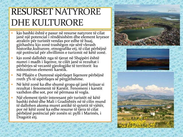 POTENCIALET NATYRORE DHE KULTURORE, BAZE PER ZHVILLIMIN E TURIZMIT NE ...