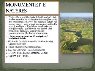 POTENCIALET NATYRORE DHE KULTURORE, BAZE PER ZHVILLIMIN E TURIZMIT NE ...