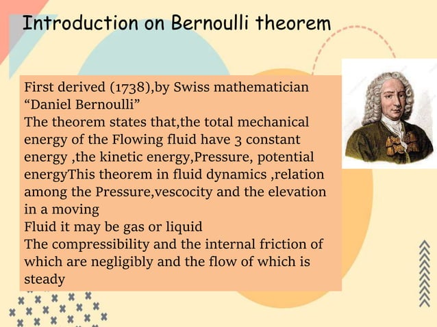 Bernoulli's theorem | PPTX | Physics | Science