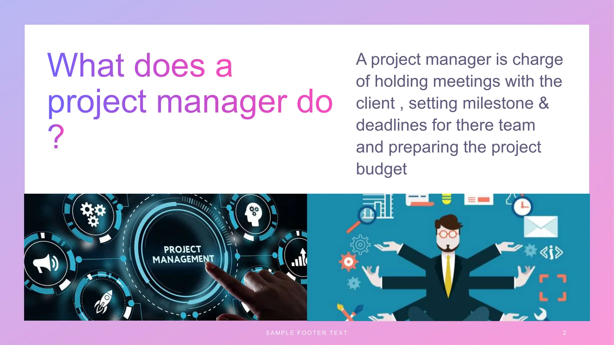 Project Management Advertising Job Role Powerpoint | PPTX