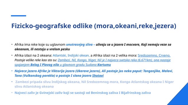 Afrika prezentacija za 7 razred (kratko objasnjeno) | PPTX