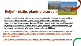 Afrika prezentacija za 7 razred (kratko objasnjeno) | PPTX