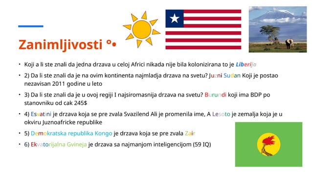 Afrika prezentacija za 7 razred (kratko objasnjeno) | PPTX