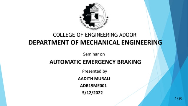 Automatic emergency braking | PPTX