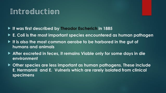 Medical Bacteriology - Escherichia coli-E. Coli | PPT