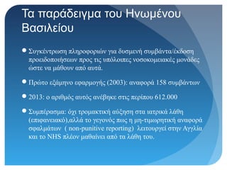 Αναφορά Ιατρικών Σφαλμάτων και Ασφάλεια Ασθενών | PPT