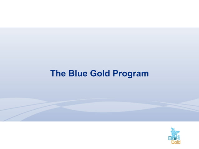 The Blue Gold Program | PPT