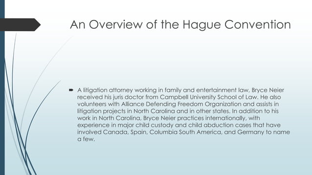 An Overview of the Hague Convention | PPTX | Law