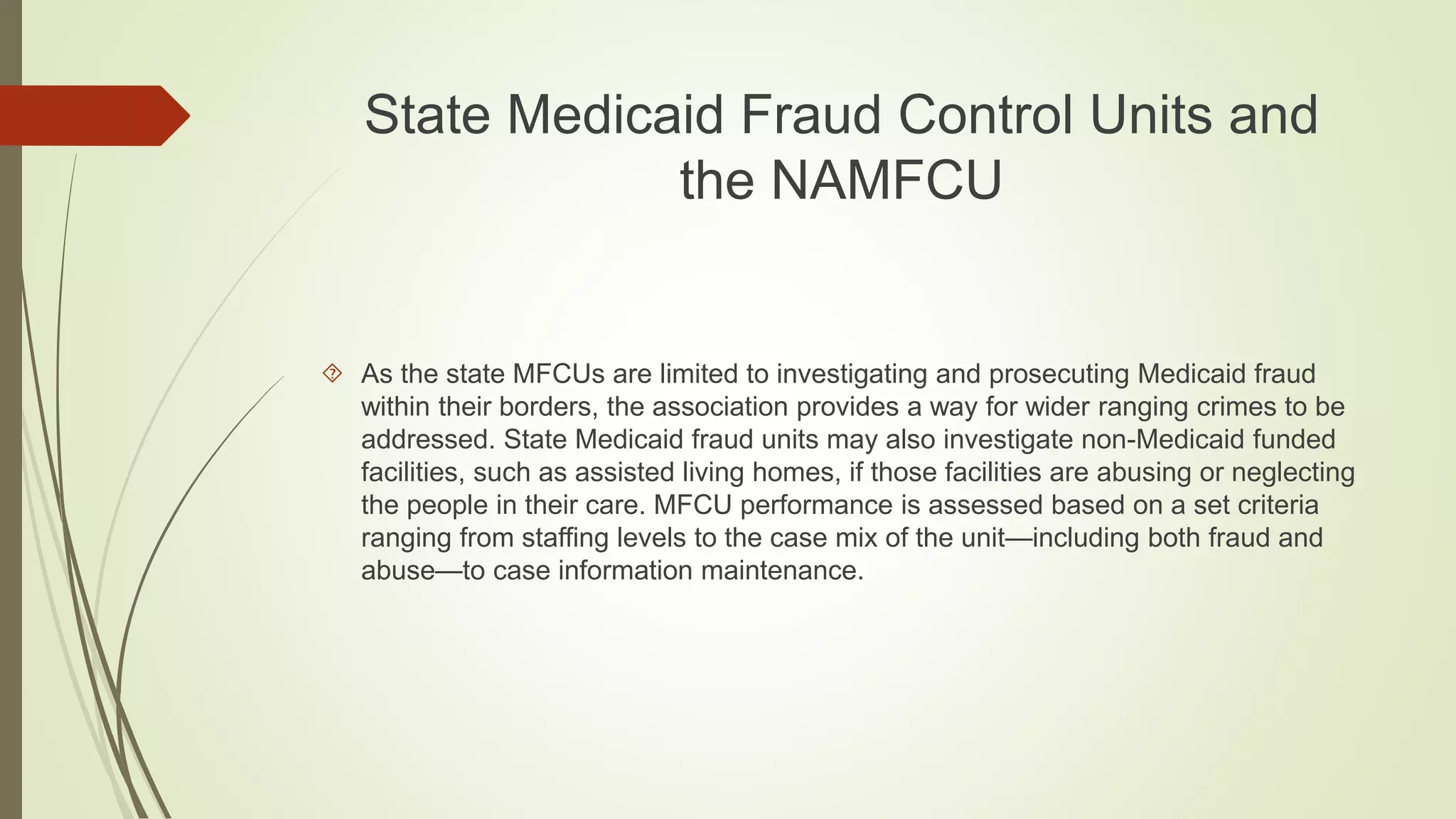 State Medicaid Fraud Control Units and the NAMFCU | PPTX