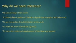 BIBLIOGRAPHY AND REFRENCE | PPTX