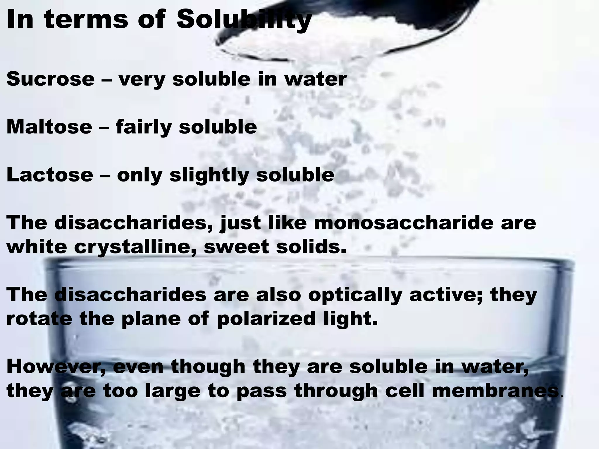 Disaccharides and Polysaccharides | PPTX