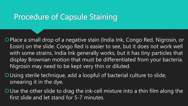 capsule staining | PPTX | Science