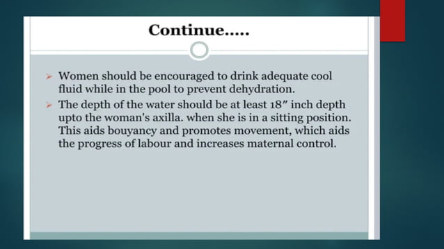 Water birth- obstetrics & gynecological nursing pptx | PPT