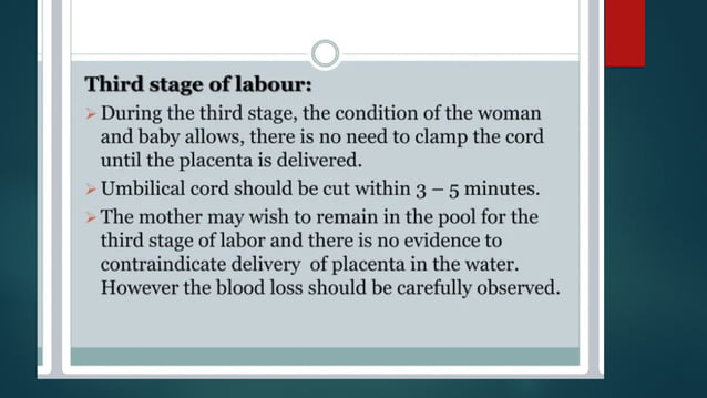 Water birth- obstetrics & gynecological nursing pptx | PPT