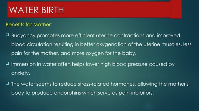 Water birth- obstetrics & gynecological nursing pptx | PPT