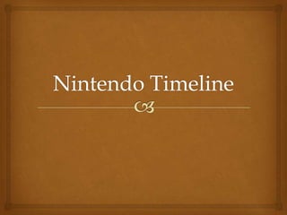 Timeline of Nintendo | PPTX