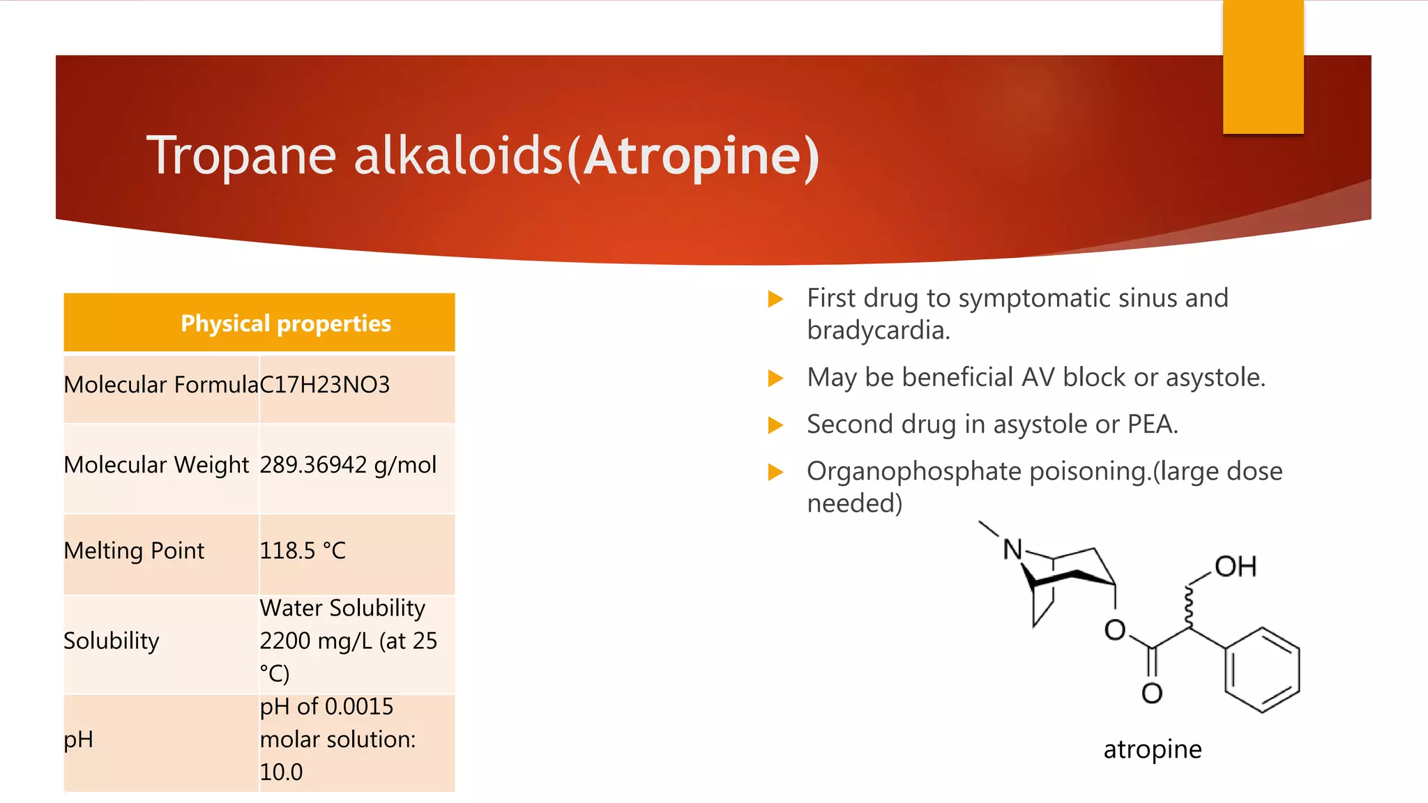 medicinal importance of all types of alkaloids. | PPTX