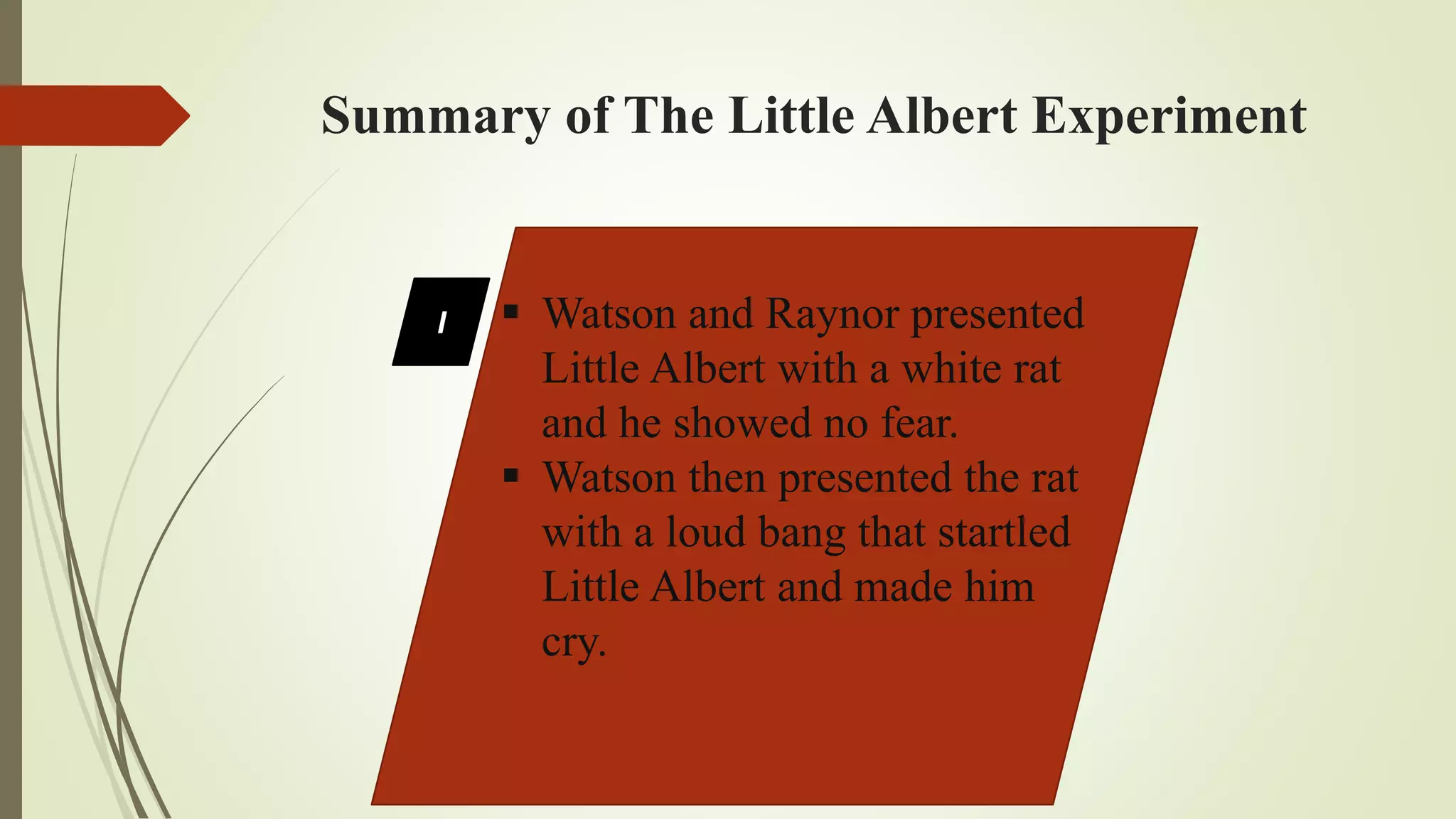 The Little Albert Experiment | PPTX