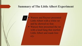The Little Albert Experiment | PPTX
