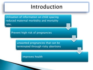 UTILIZATION OF CHILD SPACING INFORMATION AMONG CHILD-BEARING WOMEN IN ...