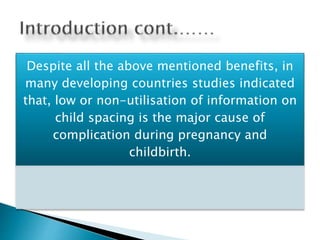 UTILIZATION OF CHILD SPACING INFORMATION AMONG CHILD-BEARING WOMEN IN ...