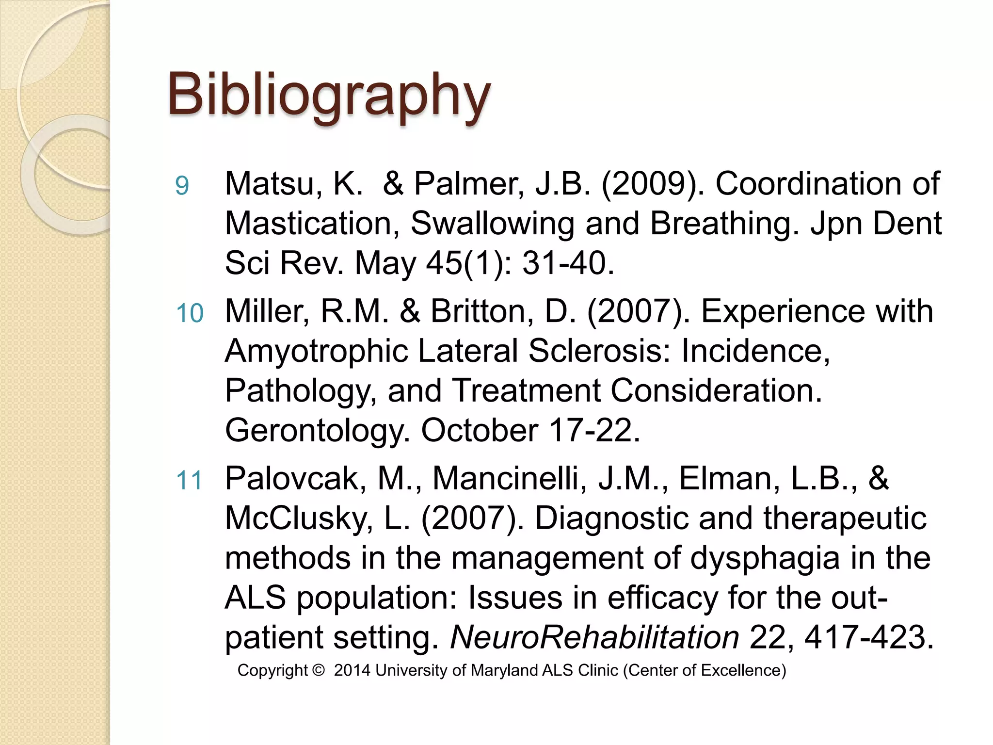 Presentation 228 denise epps neurogenic dysphagia- role of slp in dysphagia management of als ...
