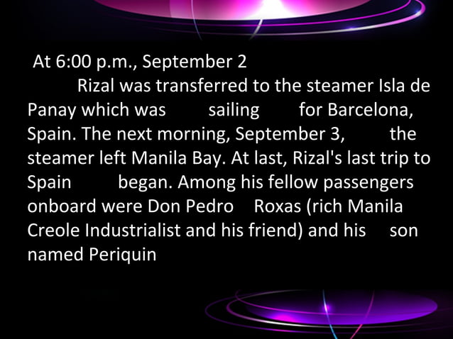 Rizal and other heroes/ heroines Chapter 23: last trip abroad (1896) | PPT