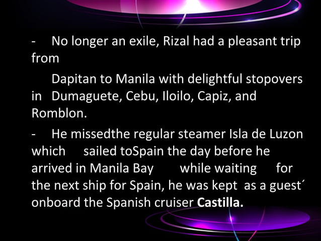 Rizal and other heroes/ heroines Chapter 23: last trip abroad (1896) | PPT