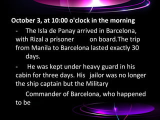 Rizal and other heroes/ heroines Chapter 23: last trip abroad (1896) | PPT