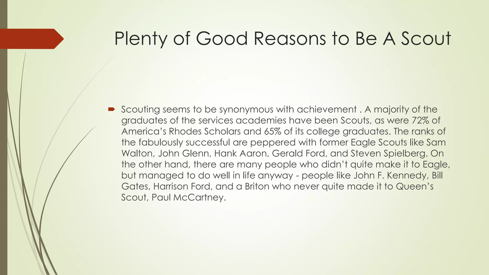 Plenty of Good Reasons to Be A Scout | PPTX