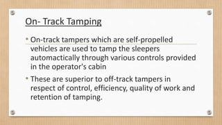 modern methods of railway track maintanence | PPTX