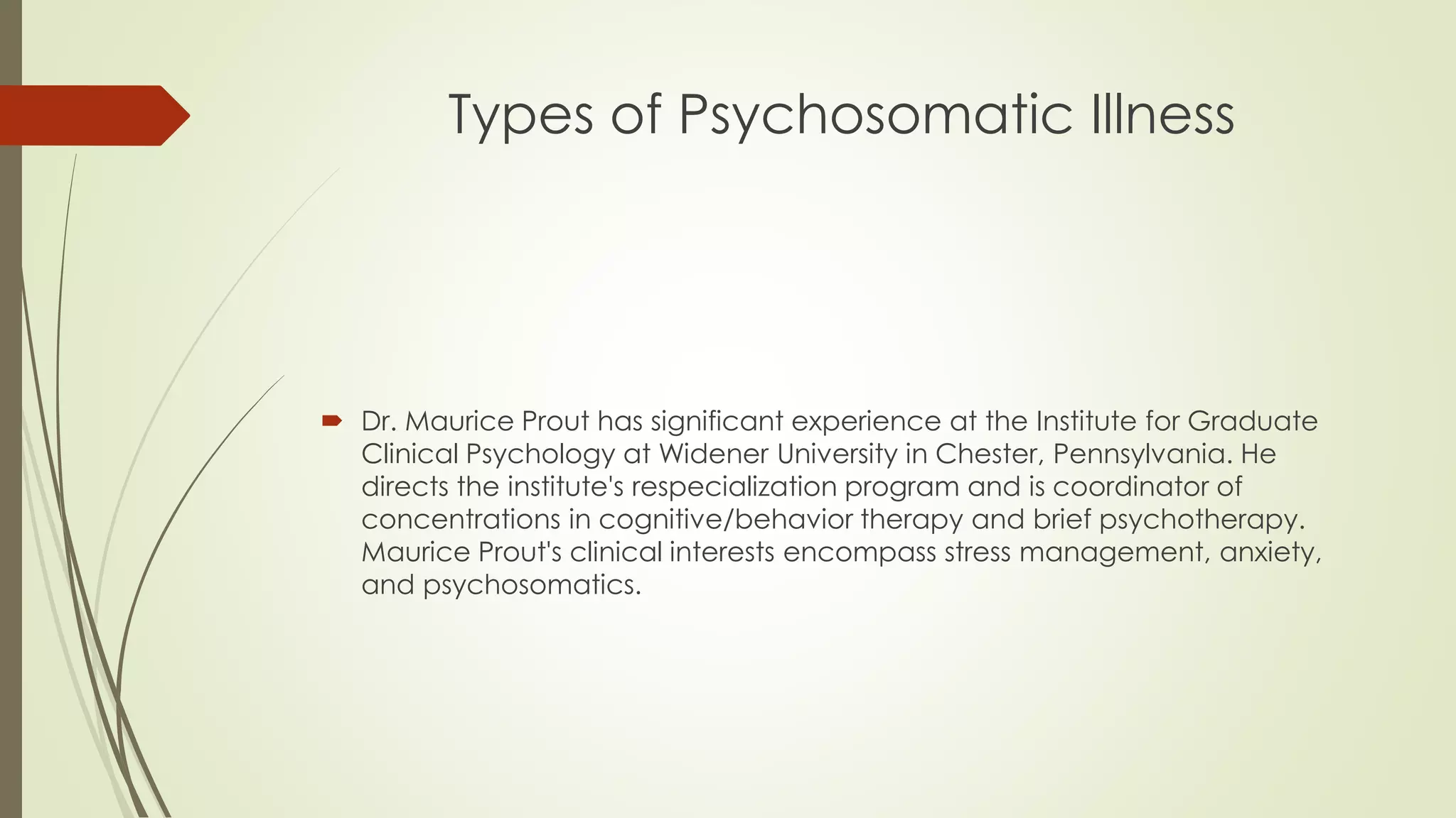 Types of Psychosomatic Illness | PPTX