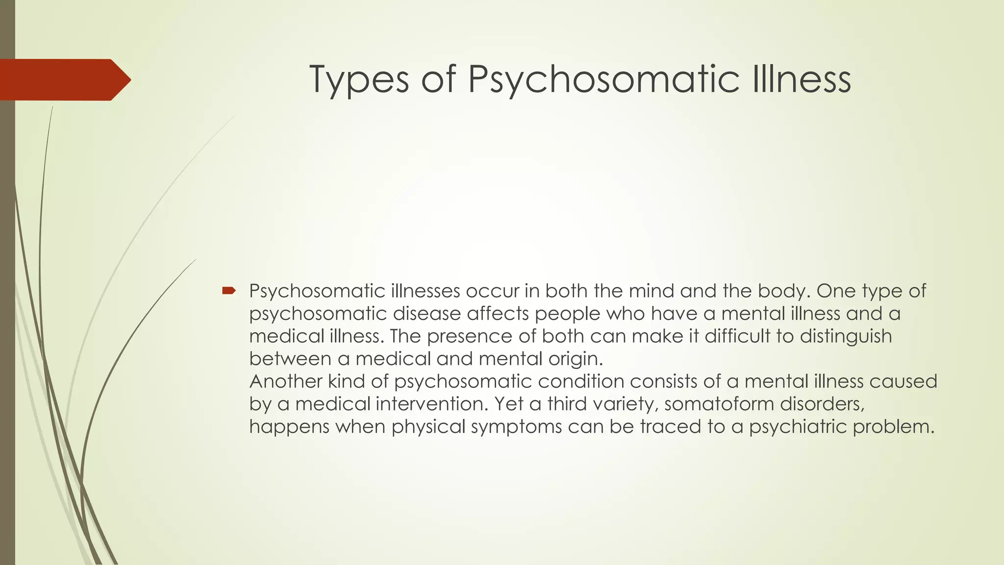 Types of Psychosomatic Illness | PPT