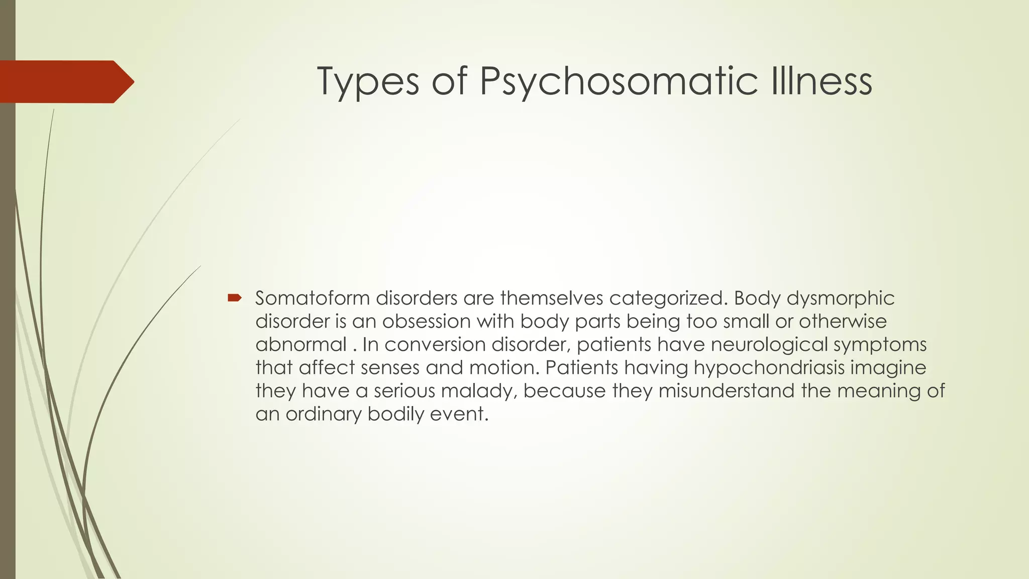 Types of Psychosomatic Illness | PPTX
