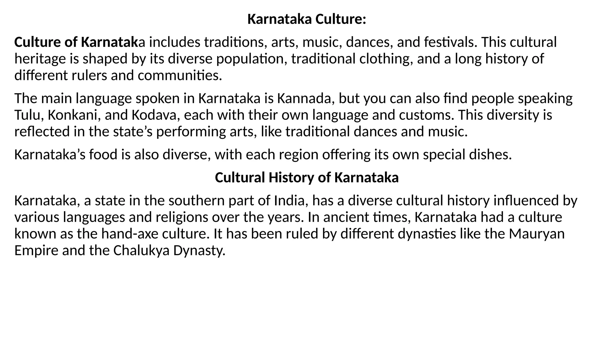 Powerpoint Presentation on KARNATAKA'S CULTURE | PPTX