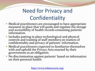 Patients’ privacy and confidentiality | PPTX