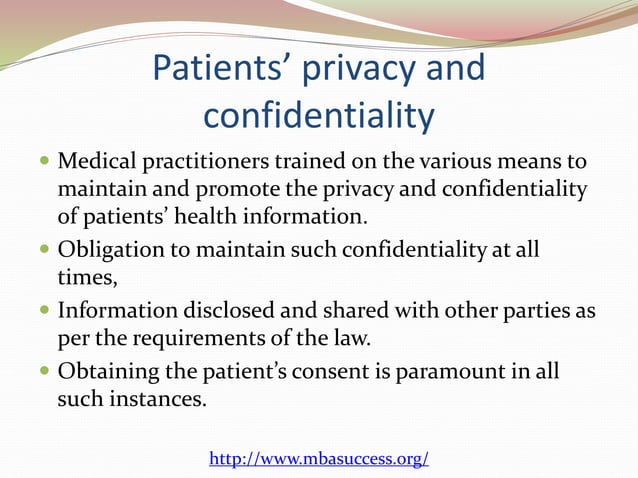 Patients’ privacy and confidentiality | PPTX | Healthcare Industry ...