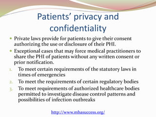 Patients’ privacy and confidentiality | PPTX