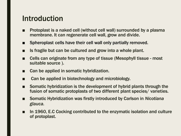Protoplast fusion and formation of hybrid and cybrid | PPTX ...