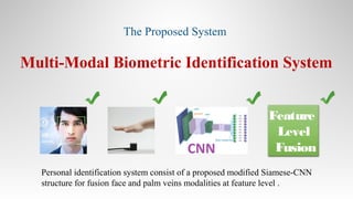 Proposed Structure of Siamese CNN for Fusion face and palm veins at Feature Level | PPT