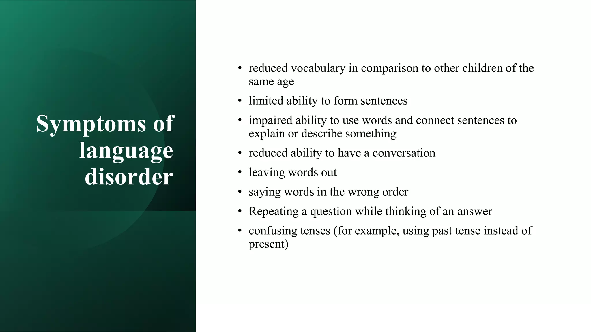 Language Disorders | PPTX