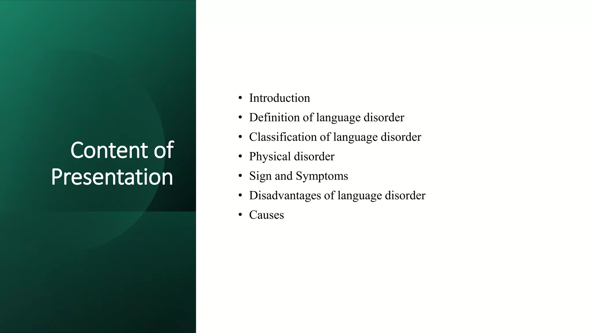 Language Disorders | PPTX