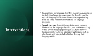 Language Disorders | PPTX