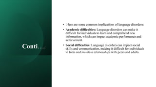 Language Disorders | PPTX