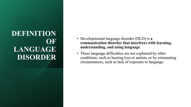 Language Disorders | PPTX