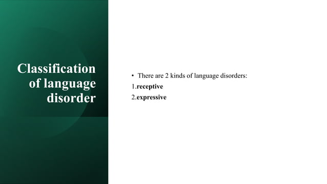 Language Disorders | PPTX