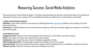 Measuring Success: Social Media Analytics | PPTX
