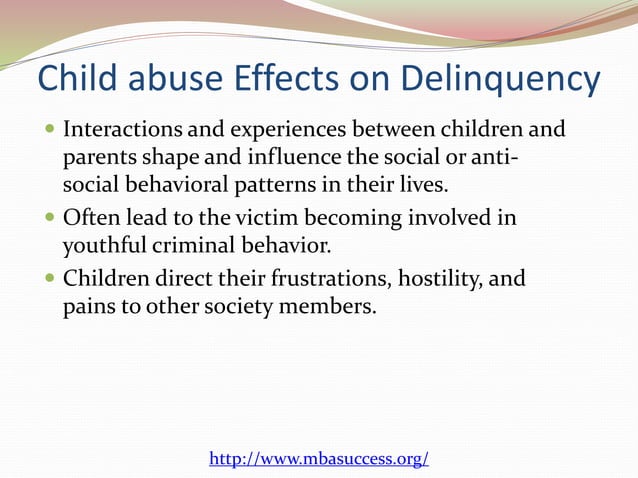 Child abuse, neglect and juvenile delinquency